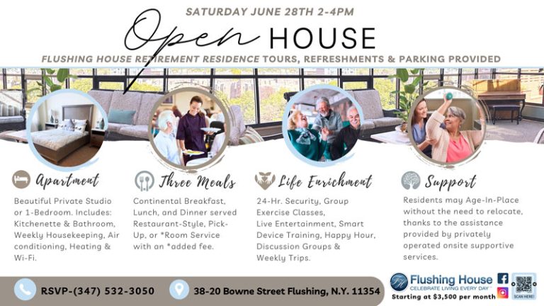 Flushing House - Flushing House Open House - June 28th at 2:00pm